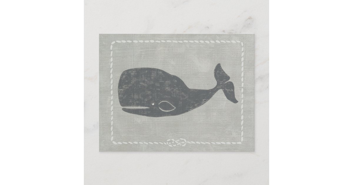 Nautical Gray Whale Postcard | Zazzle