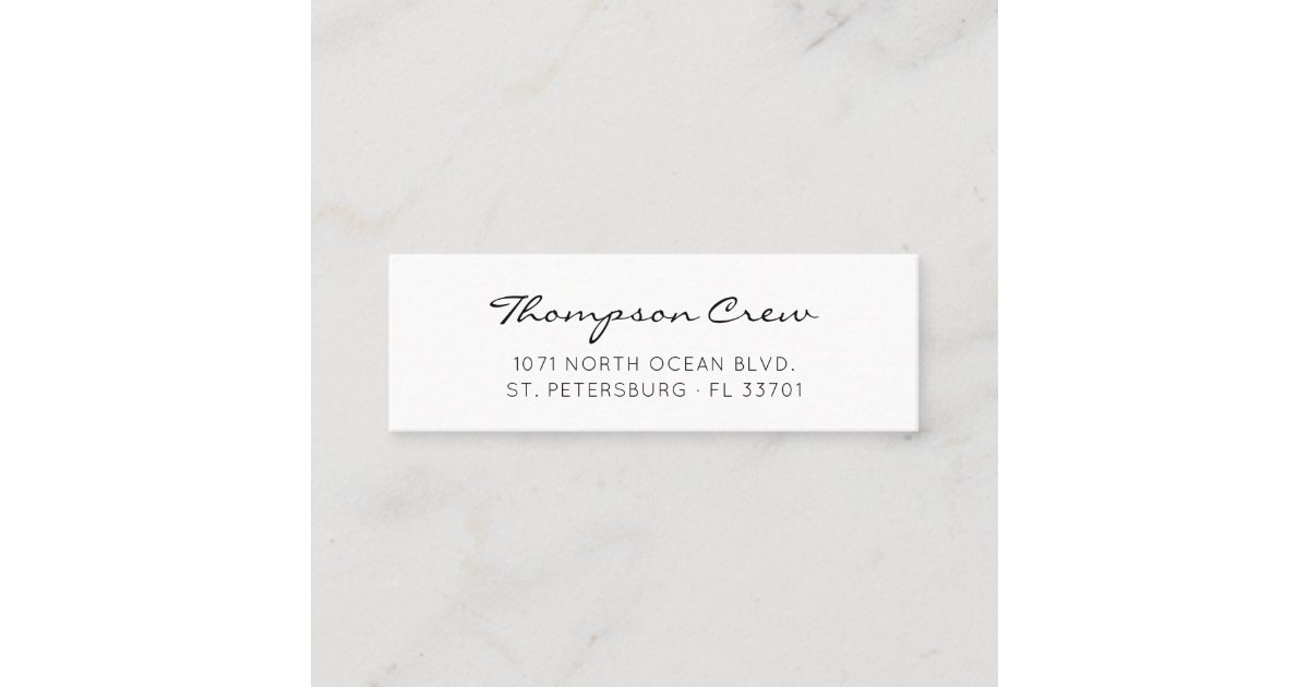 Nautical Handwritten Sailing Crew Mini Business Card | Zazzle
