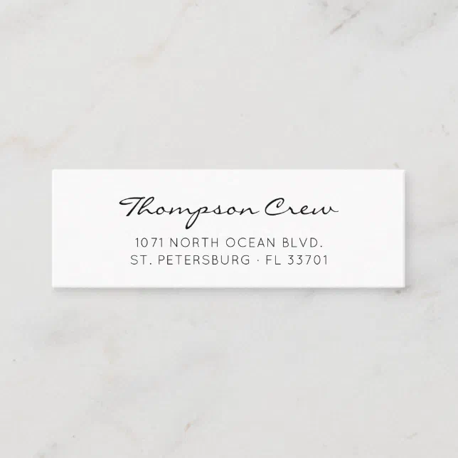 Nautical Handwritten Sailing Crew Mini Business Card | Zazzle