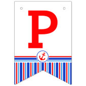 Nautical Happy Birthday kids age bunting Bunting Flags | Zazzle