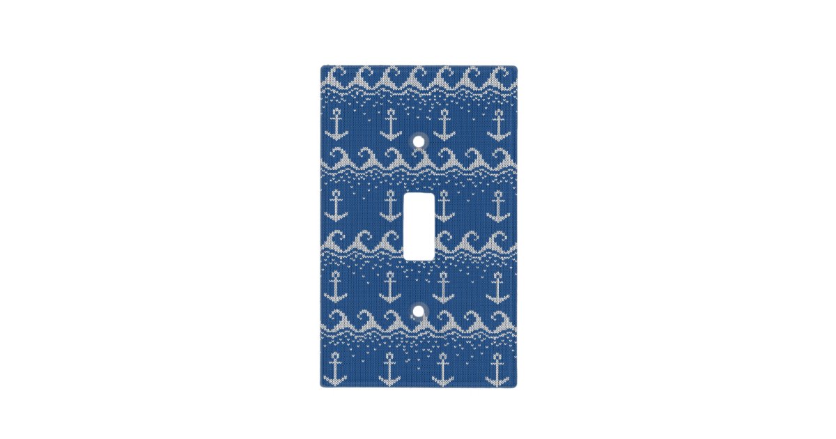 Nautical Knit Pattern Light Switch Cover | Zazzle