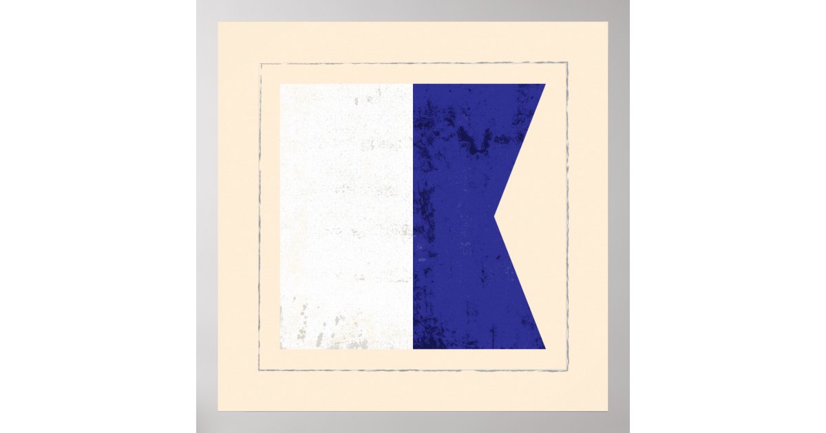 Nautical Letter “A” Signal Flag Poster | Zazzle