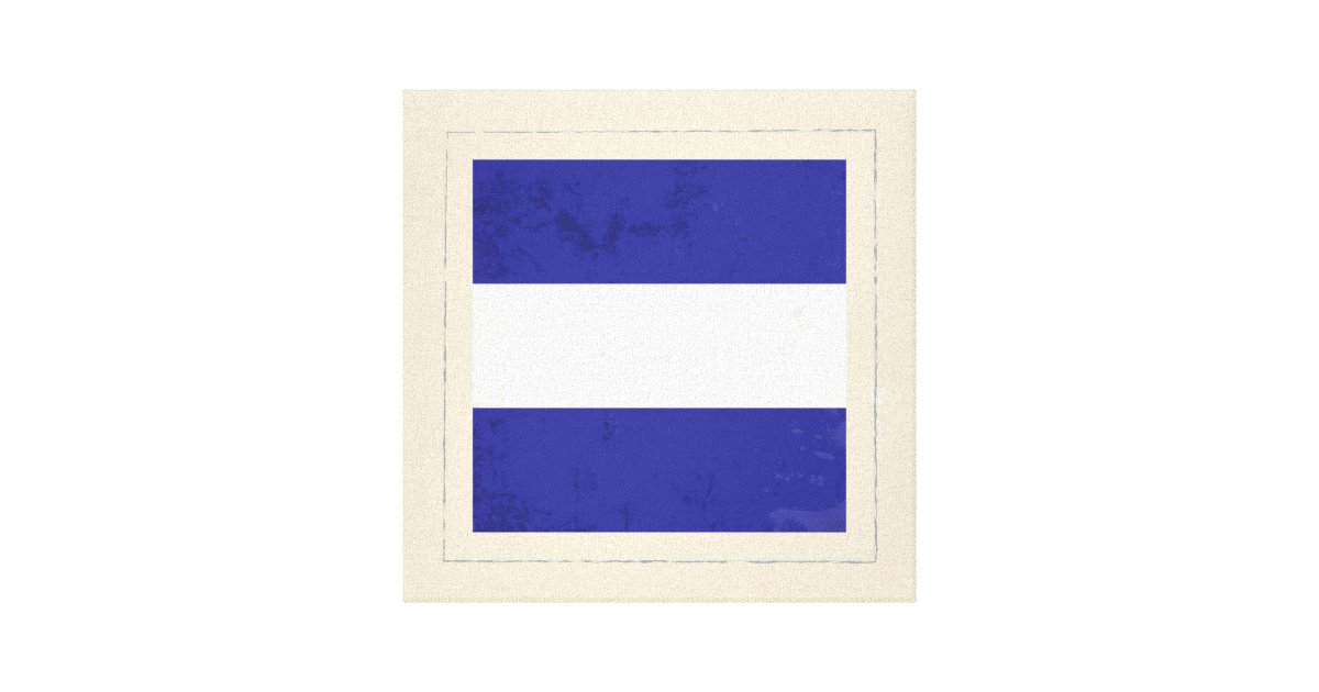 Nautical Letter “J” Signal Flag Canvas Print | Zazzle