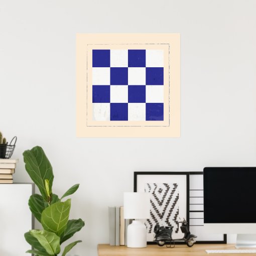 Nautical Letter “N” Signal Flag Poster | Zazzle