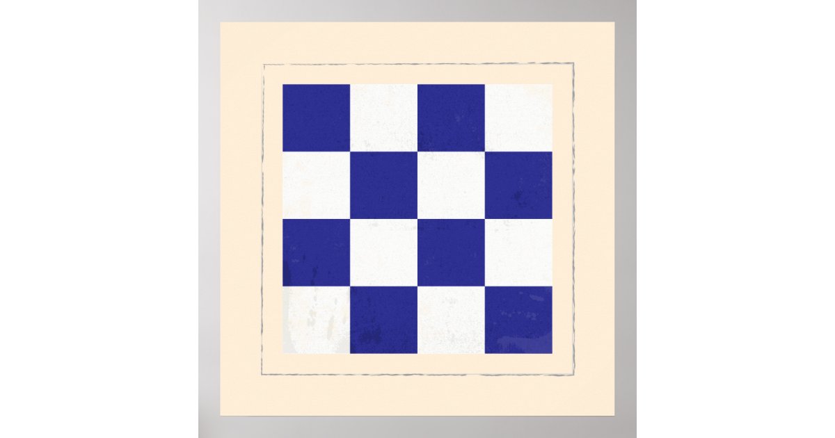 Nautical Letter “N” Signal Flag Poster | Zazzle