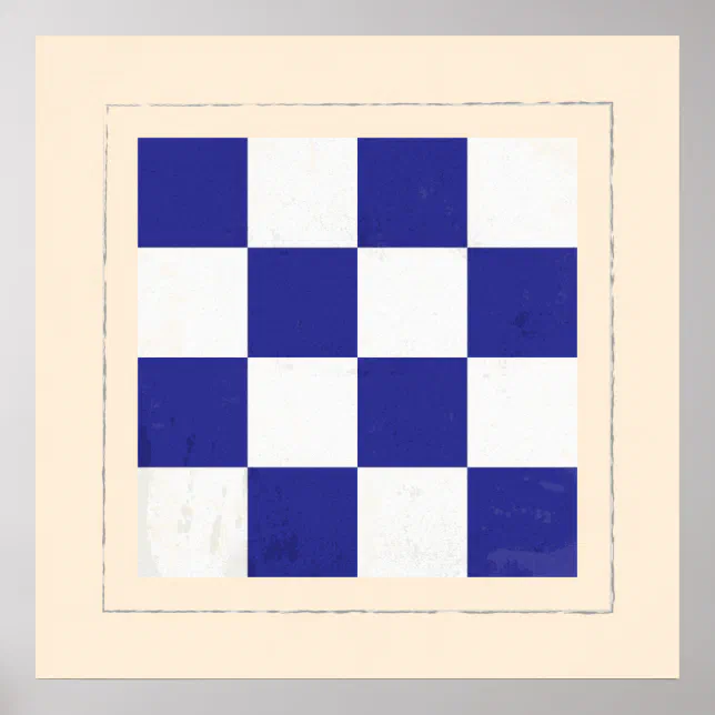 Nautical Letter “N” Signal Flag Poster | Zazzle