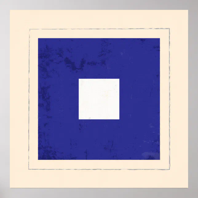 Nautical Letter “P” Signal Flag Poster | Zazzle