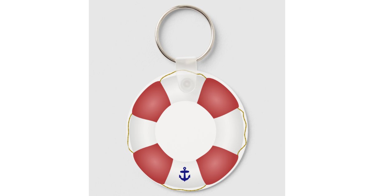 Nautical Life preserver Keychain | Zazzle