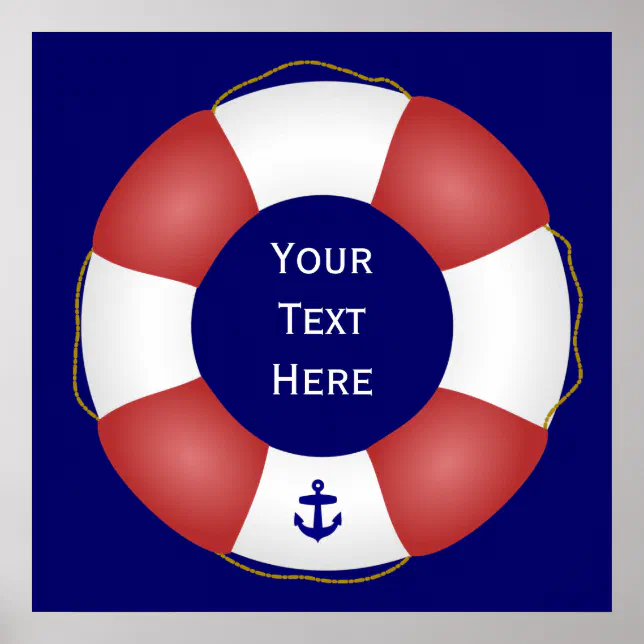 Nautical Life preserver Poster | Zazzle