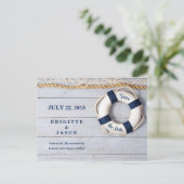Nautical Life Saver Date the Date Card | Zazzle