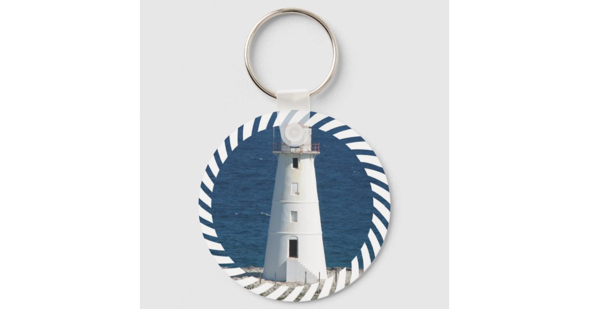 Nautical Lighthouse Keychain | Zazzle