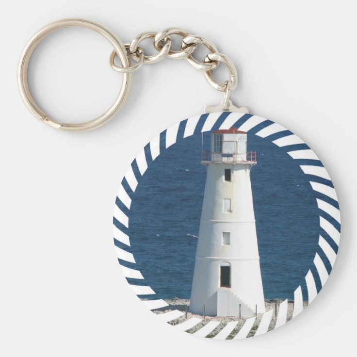 Nautical Lighthouse Keychain | Zazzle