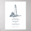 Nautical Lighthouse Ocean Sea Wedding Welcome Sign | Zazzle