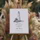 Nautical Lighthouse Ocean Sea Wedding Welcome Sign | Zazzle
