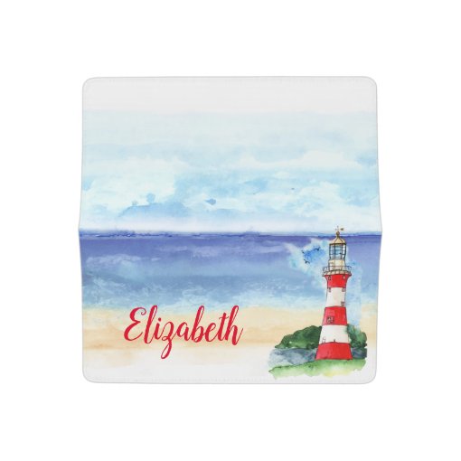 Nautical Lighthouse Personalized Checkbook Cover | Zazzle