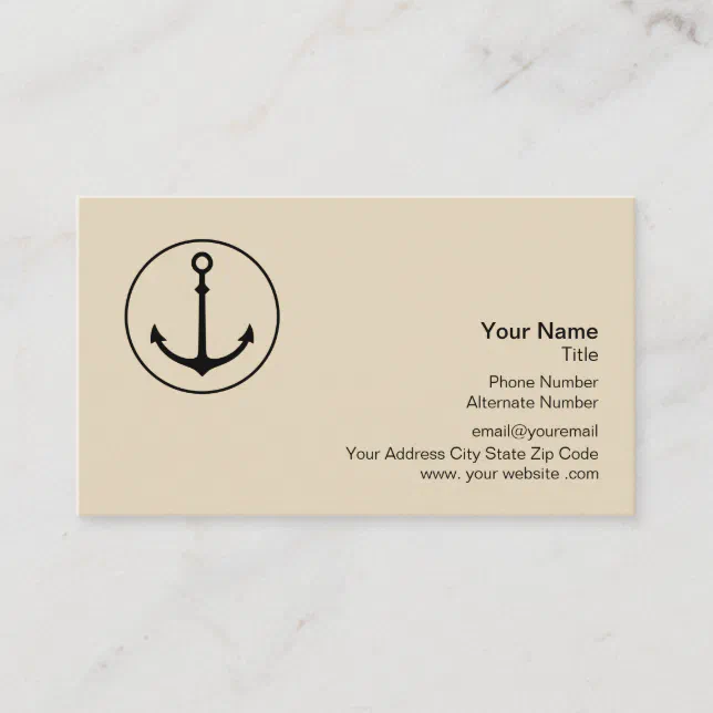 Nautical Logo Design Business Card | Zazzle