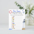 Nautical marine - Emoji picture game baby shower | Zazzle