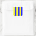 Nautical Marine Signal Flag Letter G (Golf) Square Sticker | Zazzle