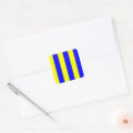 Nautical Marine Signal Flag Letter G (Golf) Square Sticker | Zazzle