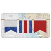 Nautical Maritime Flag Monogram | Nautical Chart License Plate | Zazzle