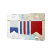 Nautical Maritime Flag Monogram | Nautical Chart License Plate | Zazzle