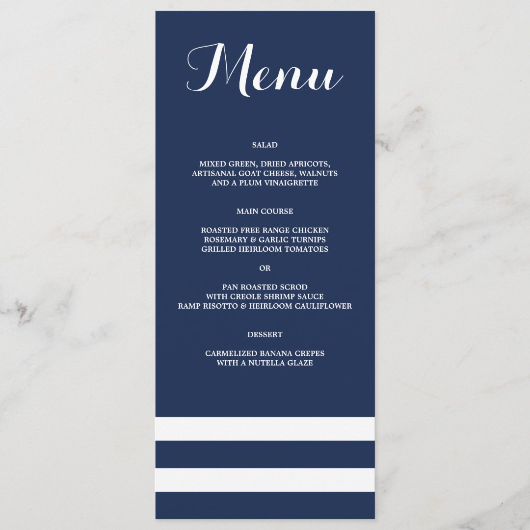 Nautical | Menu | Zazzle