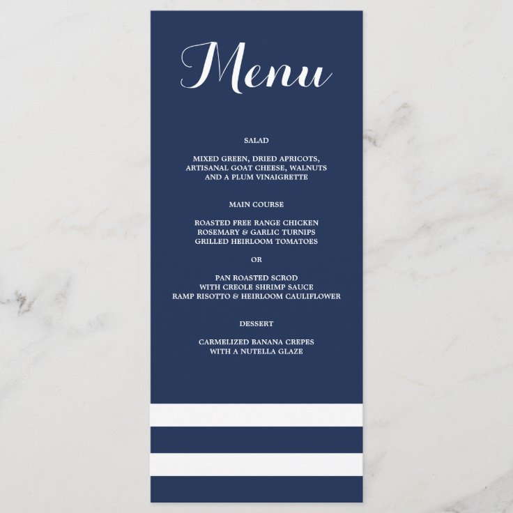 Nautical | Menu | Zazzle