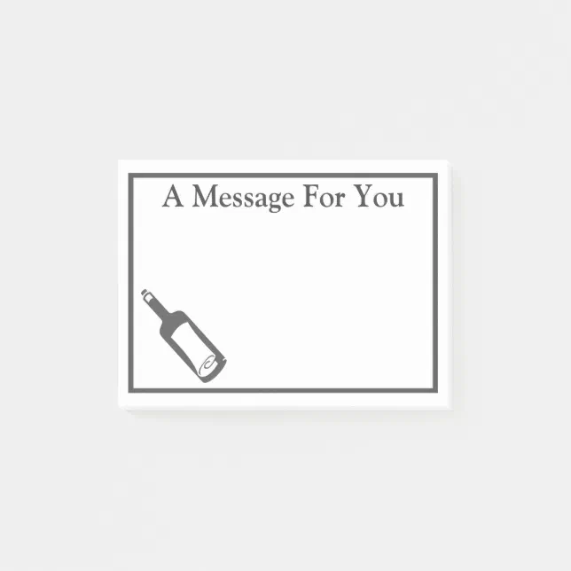 Nautical Message in a Bottle Post-it Notes | Zazzle