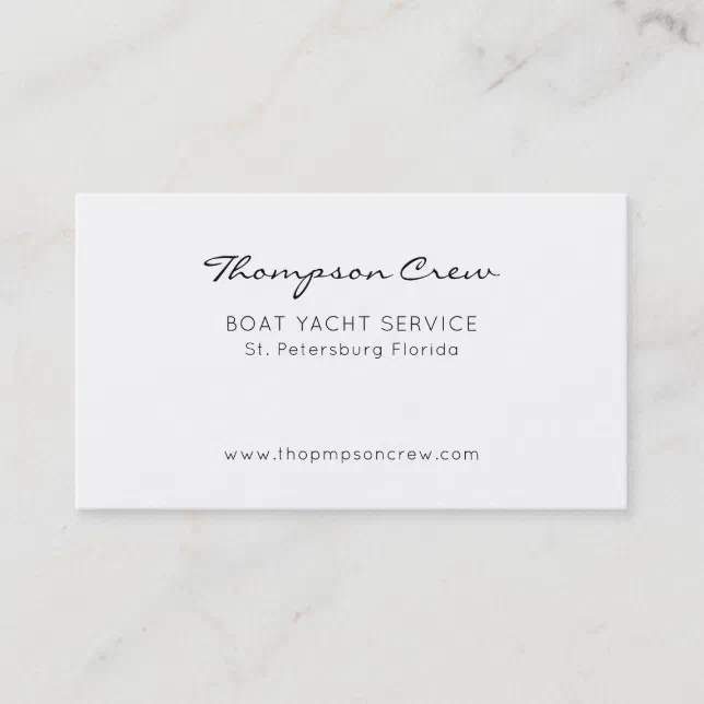 Nautical Minimal Typography Sailing Crew Business Card | Zazzle