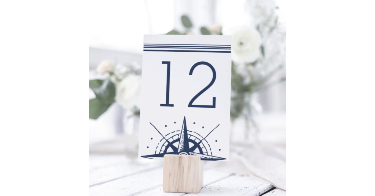 Nautical Modern Table Number | Zazzle