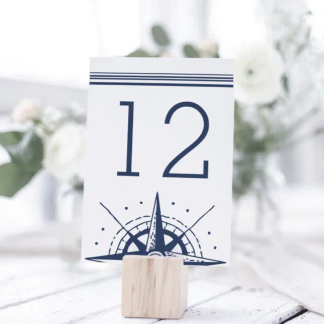 Nautical Modern Table Number | Zazzle