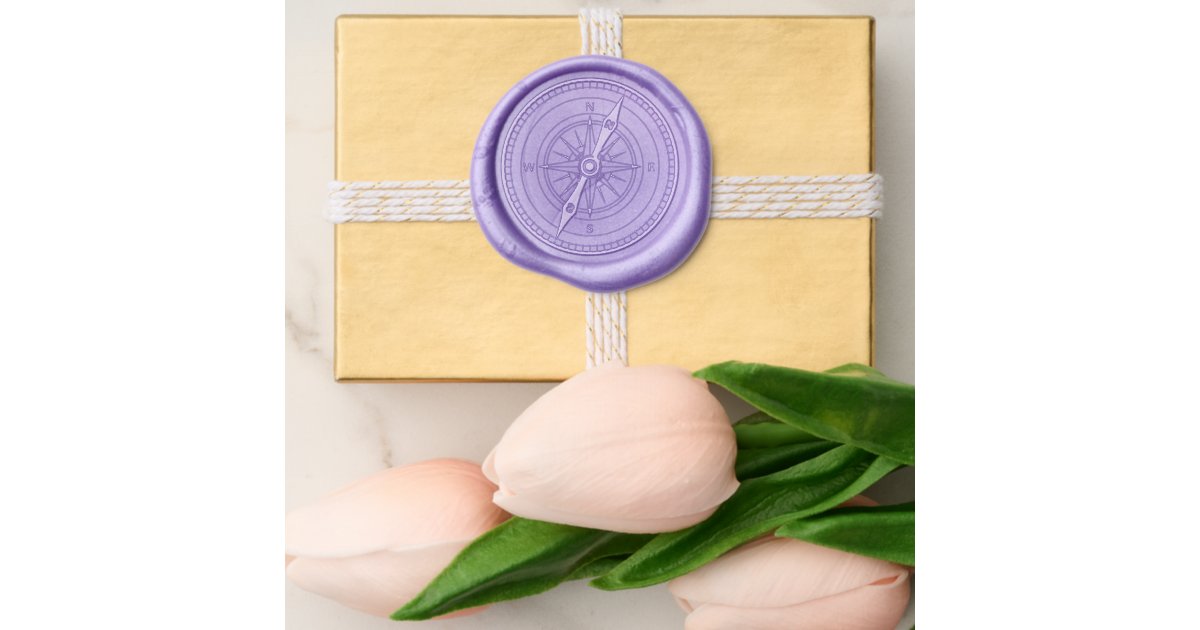 Nautical Navigation Compass Wax Seal Sticker | Zazzle