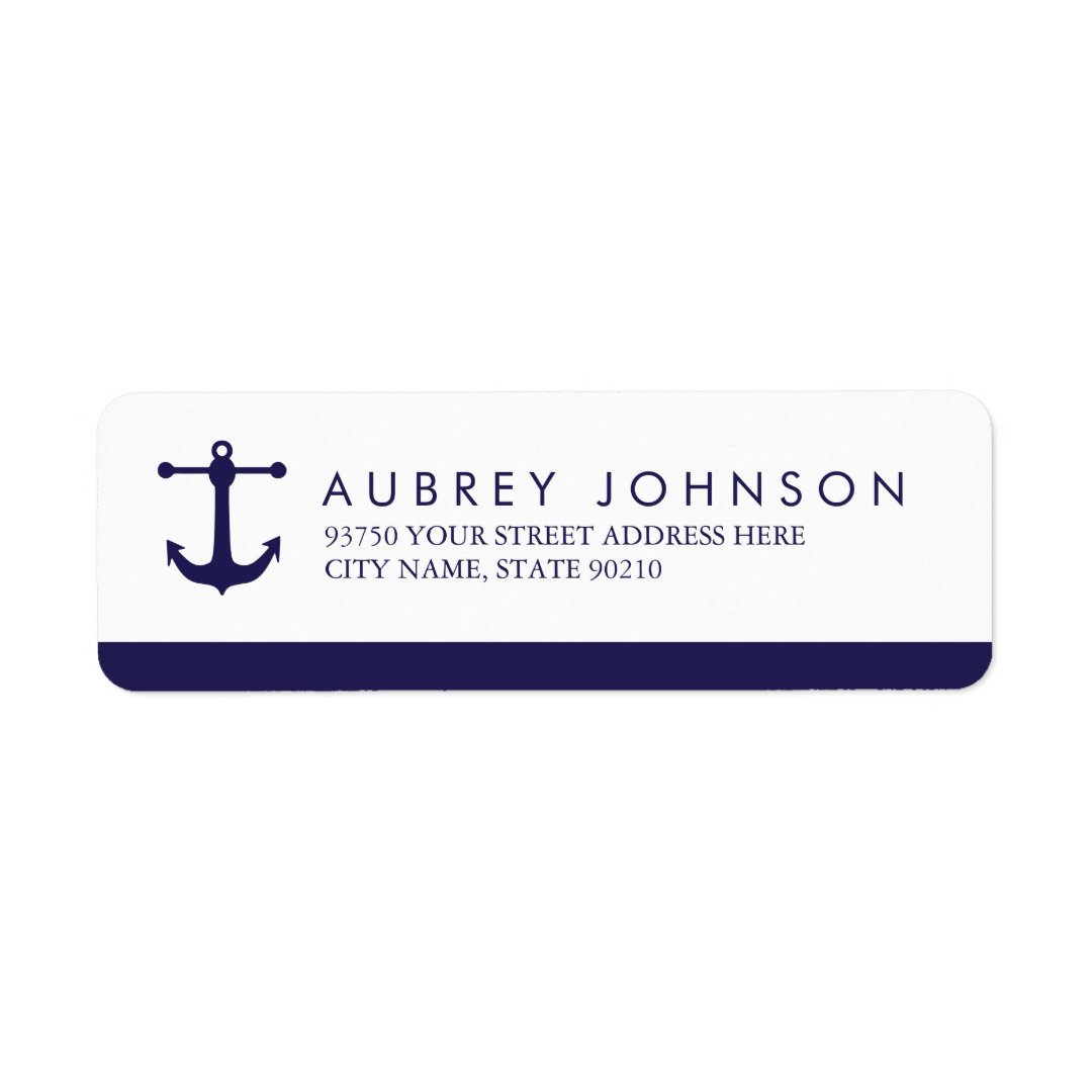 Nautical Navy Address Labels | Zazzle