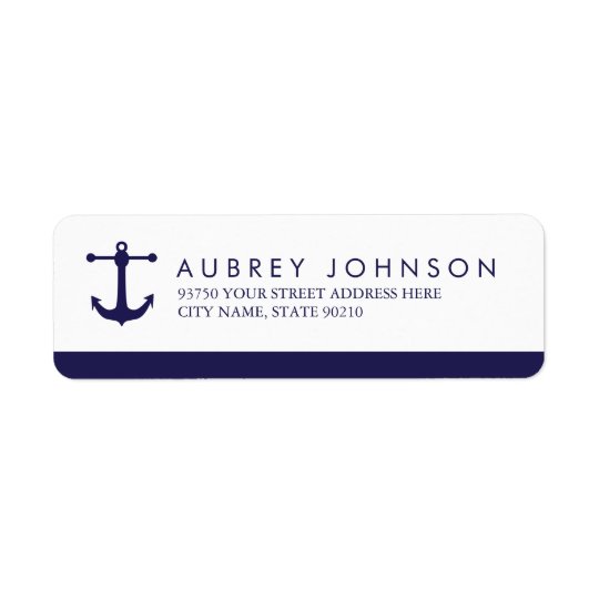 Nautical Navy Address Labels | Zazzle.com