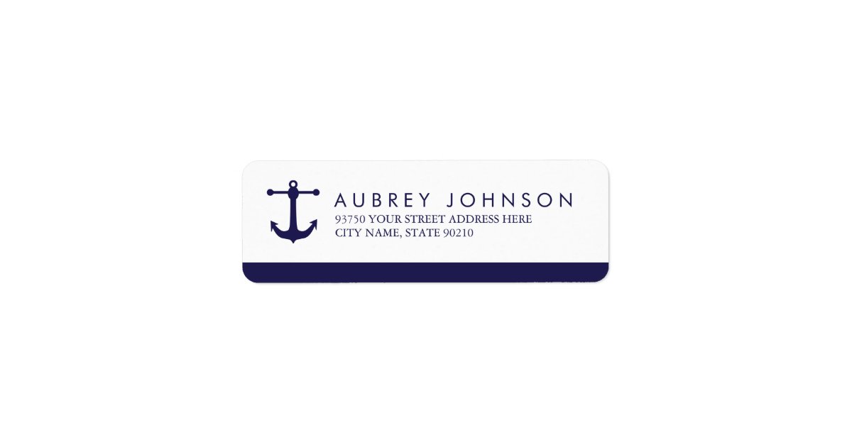 Nautical Navy Address Labels | Zazzle