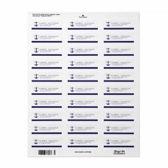 Nautical Navy Address Labels | Zazzle
