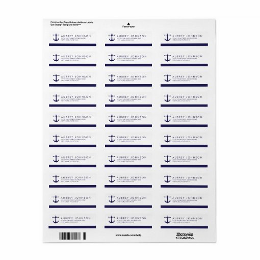 Nautical Navy Address Labels | Zazzle
