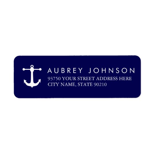 Nautical Navy Address Labels | Zazzle.com