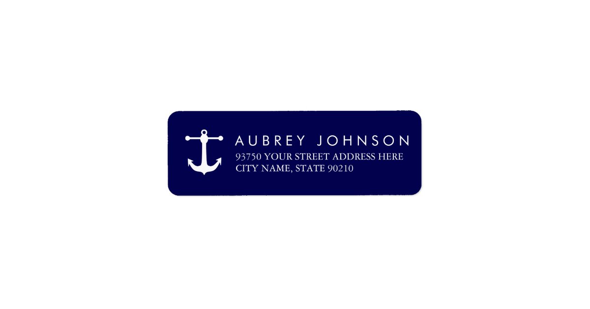 Nautical Navy Address Labels | Zazzle