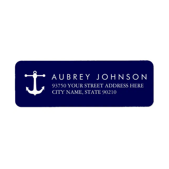 Nautical Navy Address Labels | Zazzle
