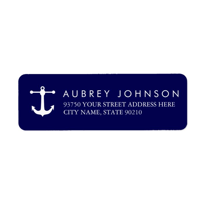 Nautical Navy Address Labels | Zazzle.com