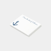 Nautical Navy Anchor Beach Ocean Sailor Sea Boat Post-it Notes | Zazzle