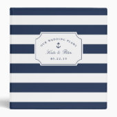 Nautical Navy and White Stripe | Wedding Planning Binder | Zazzle