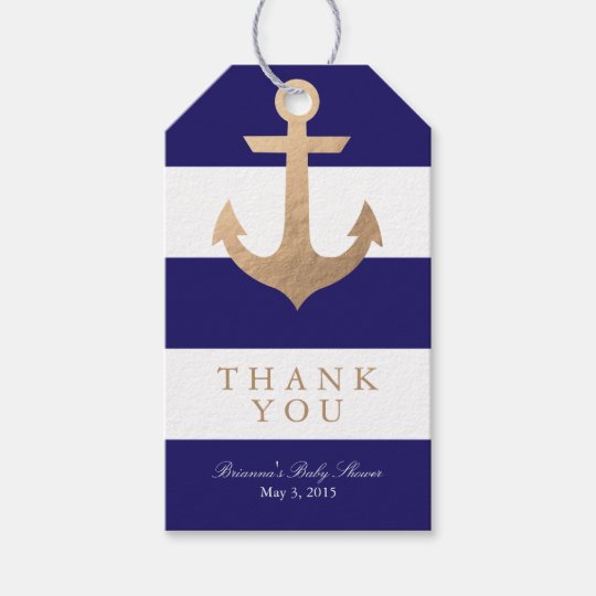 Nautical Navy Baby Shower Gift Tags | Zazzle.com