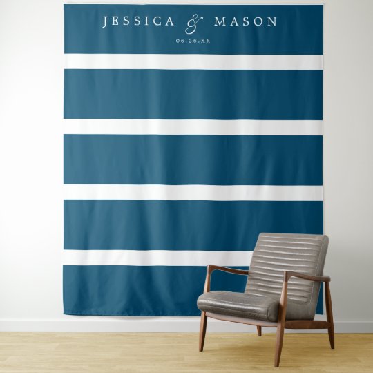 Nautical Navy Backdrop Photo Booth | Zazzle.com