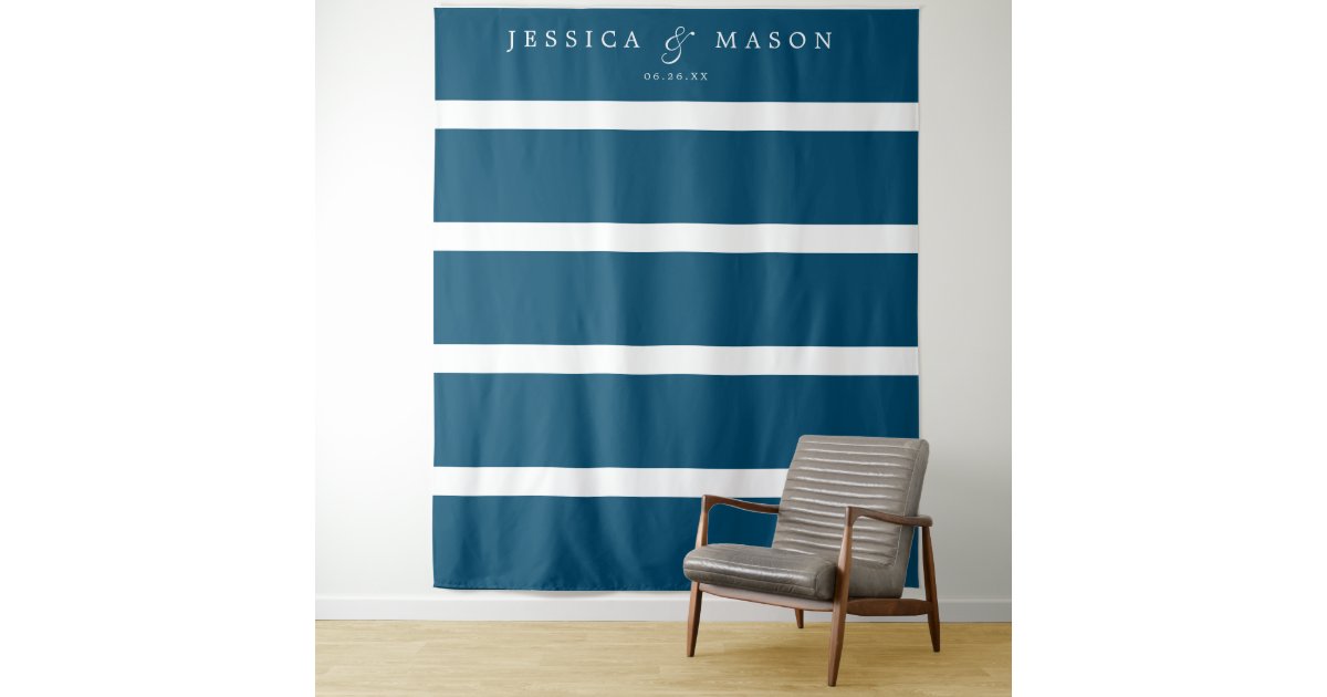 Nautical Navy Backdrop Photo Booth | Zazzle