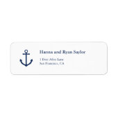 Nautical Navy Blue Anchor Address Labels | Zazzle
