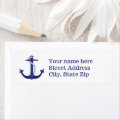 Nautical Navy Blue Anchor Label | Zazzle