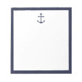 Nautical Navy Blue Anchor Notepad | Zazzle