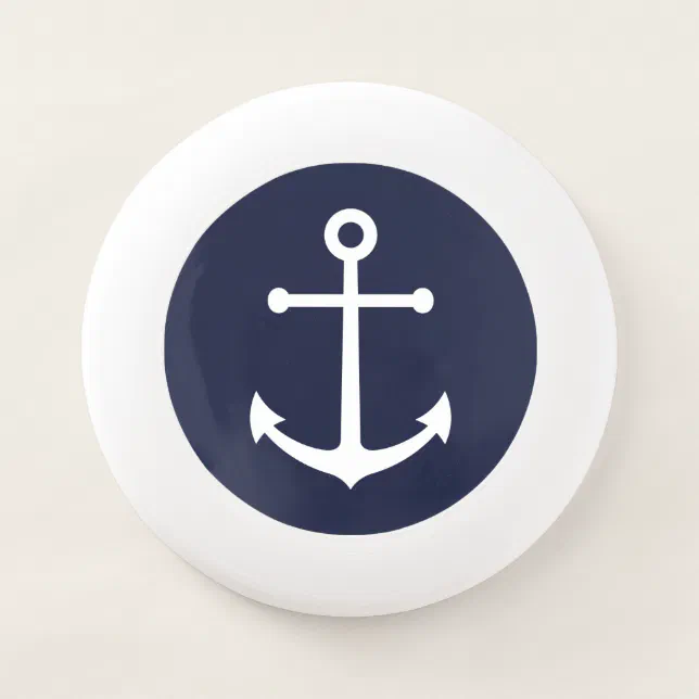Nautical Navy Blue Anchor Wham-O Frisbee | Zazzle